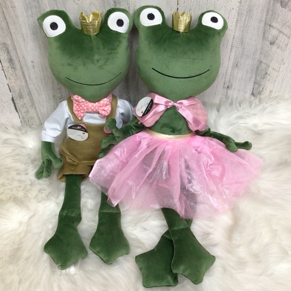 Other | Debi Lilly Lovestruck Frog Princess And Prince Green 19 Plush ...